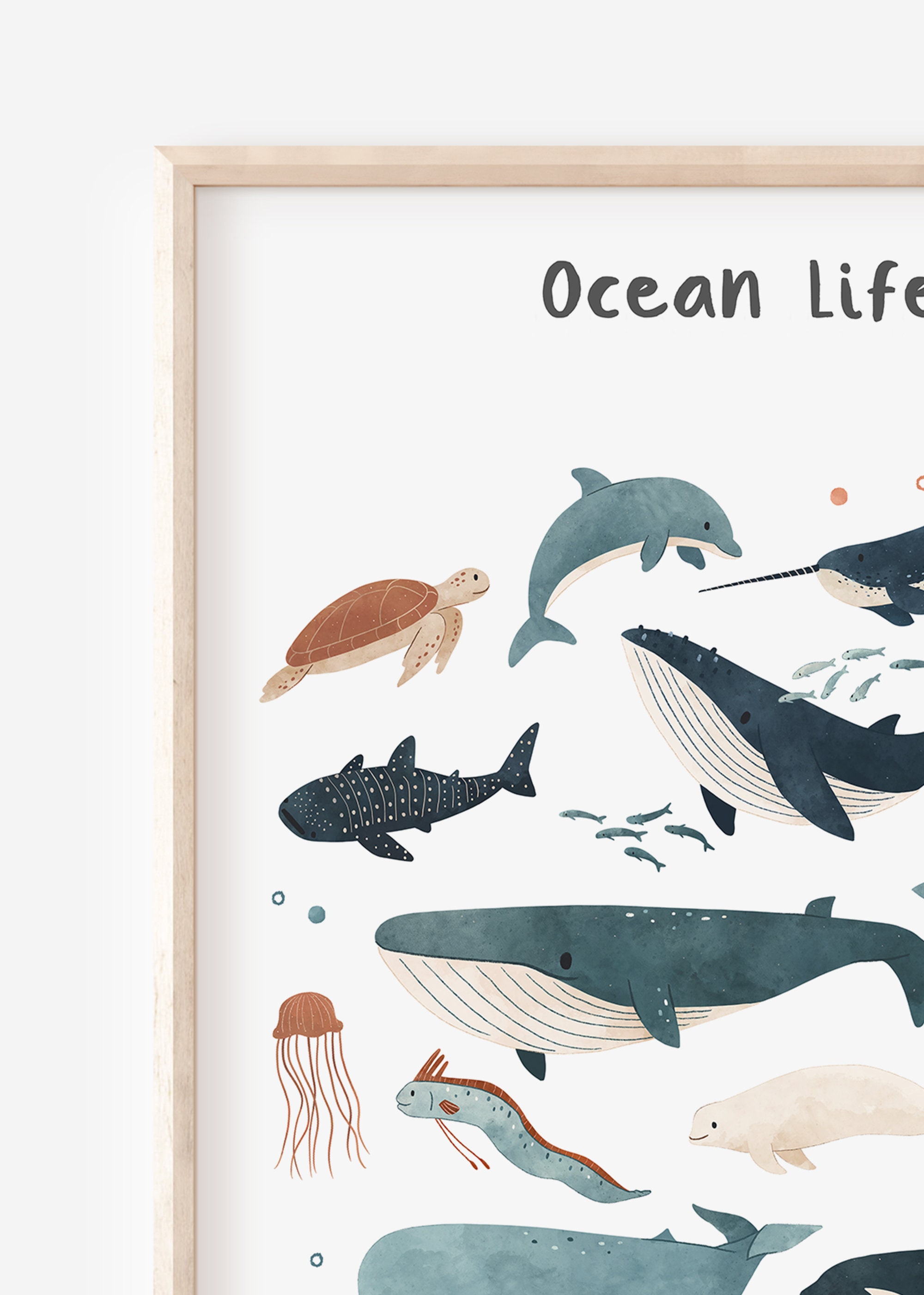 Whale Poster in A3 A4 | Poster for Children's Rooms | Art Print | Gift ...