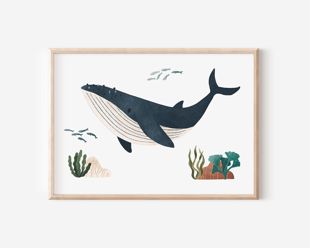 Poster Whale in A3 A4 | Poster for Children's Room | Art Print | Gift ...