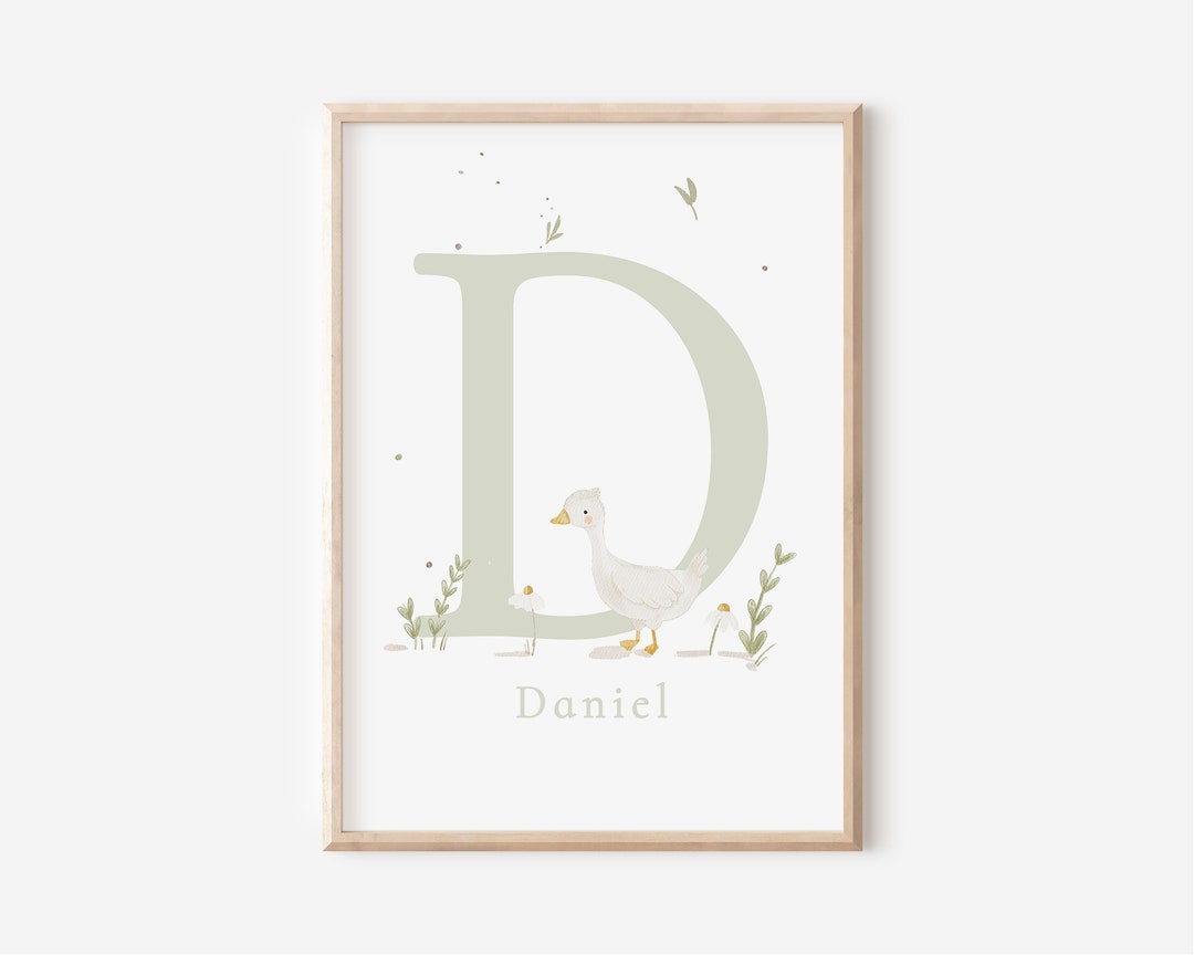 Letter d Poster Birth Poster Individual - Etsy