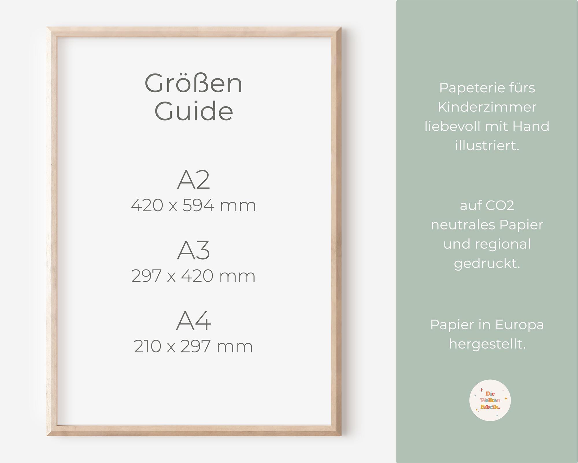 Set of 6 Learning Posters in A4 & A3 for the Children's Room | ABC ...
