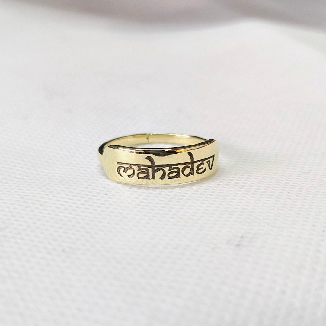 Mahadev Ring, Shiva Protection Ring, Shiva Om Ring, Women's Yoga Ring ...