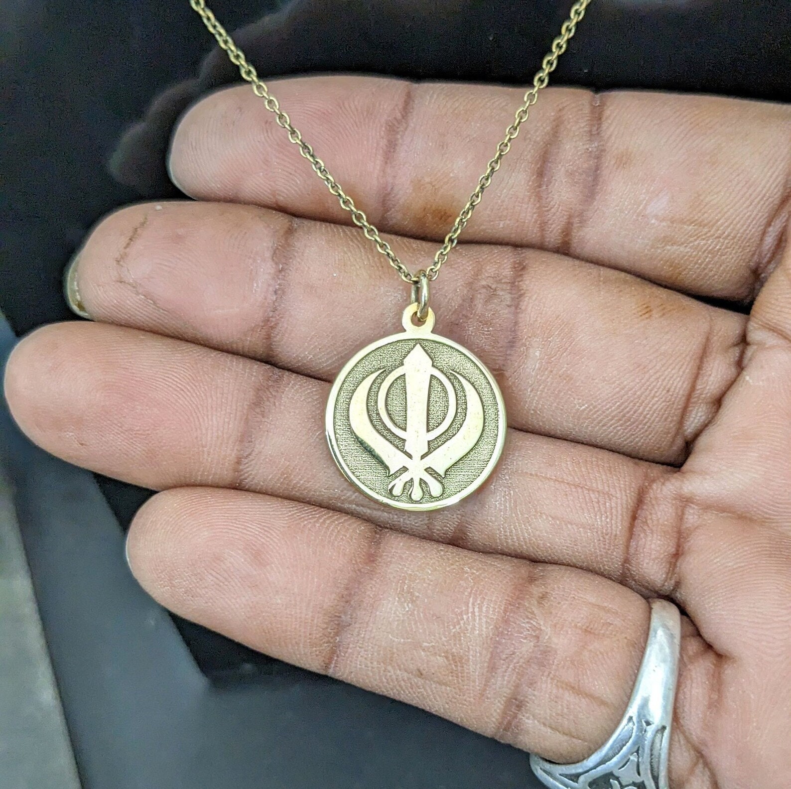 Khanda Necklace, Guru Govind Singh Gift, Sikhism Symbol, Protection ...