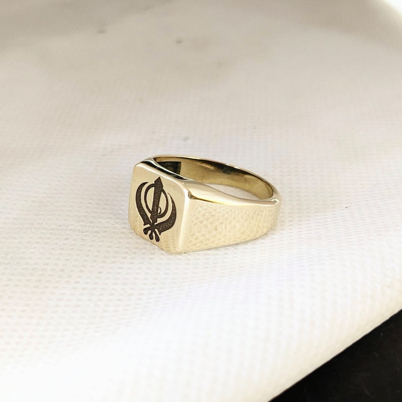 Sikh Khanda Ring, Sikhism Symbol Ring, Khalsa Khanda Ring, Ekonkar Ring, Punjabi Jewelry ...