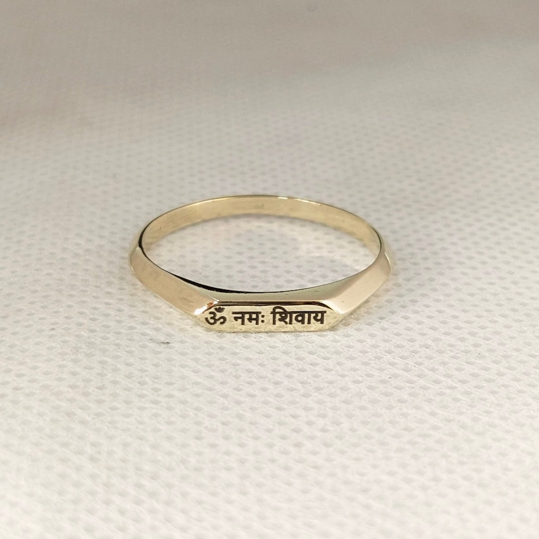 Shiva Mantra "aum Namah Shivay" Divine Ring, Om Namah Shivaya Ring ...
