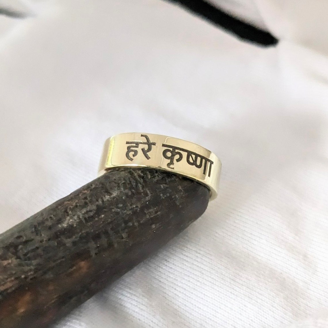 Mahamantra Hare Krishna Ring, Mahamantra Holy Names, Pure Silver Ring ...