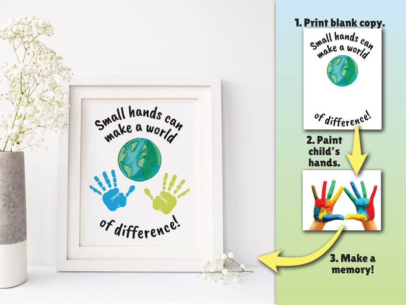 Earth Day Handprint Craft for Kids Toddlers Babies Earth Day Activities ...