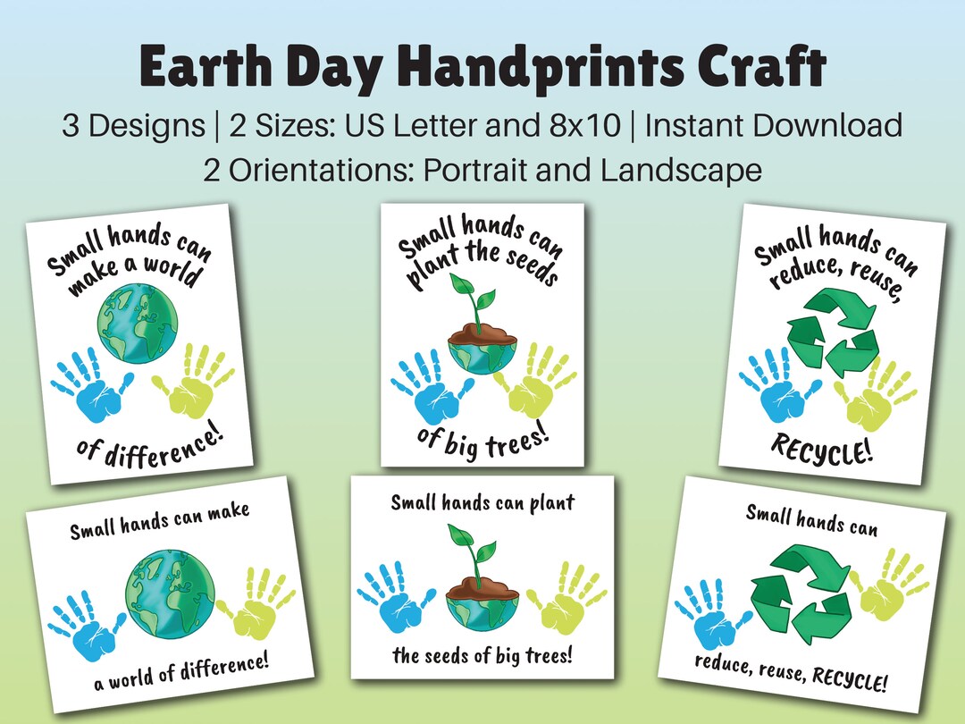 Earth Day Handprint Craft for Kids Toddlers Babies Earth Day Activities ...