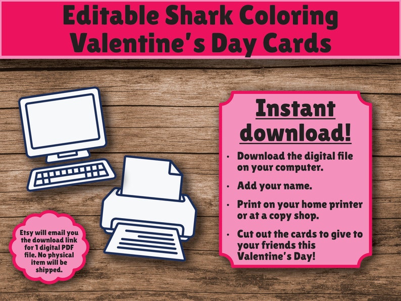 EDITABLE Printable Black and White Kids Valentine's Day Cards for ...