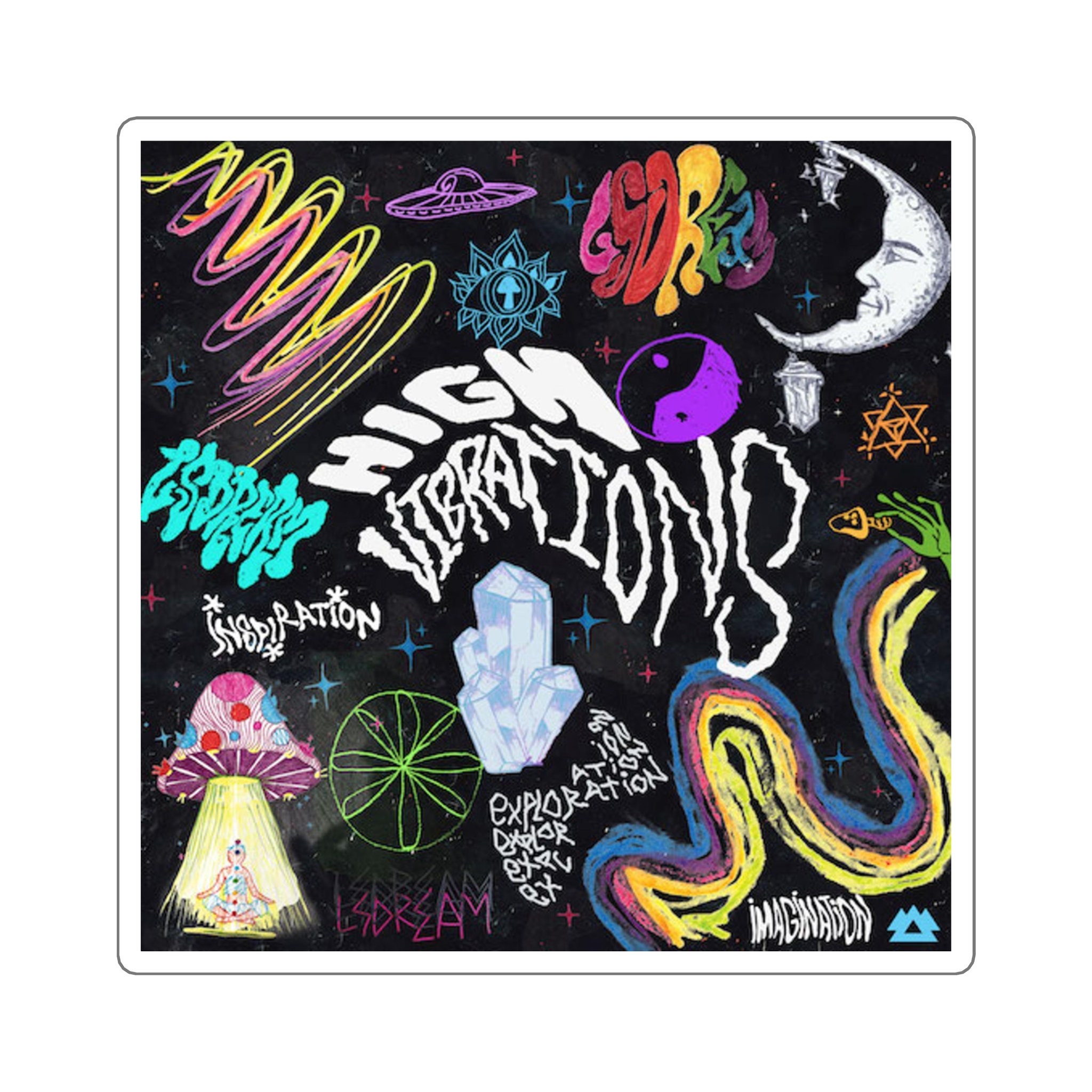 High Vibration - Lsdream Sticker - Etsy