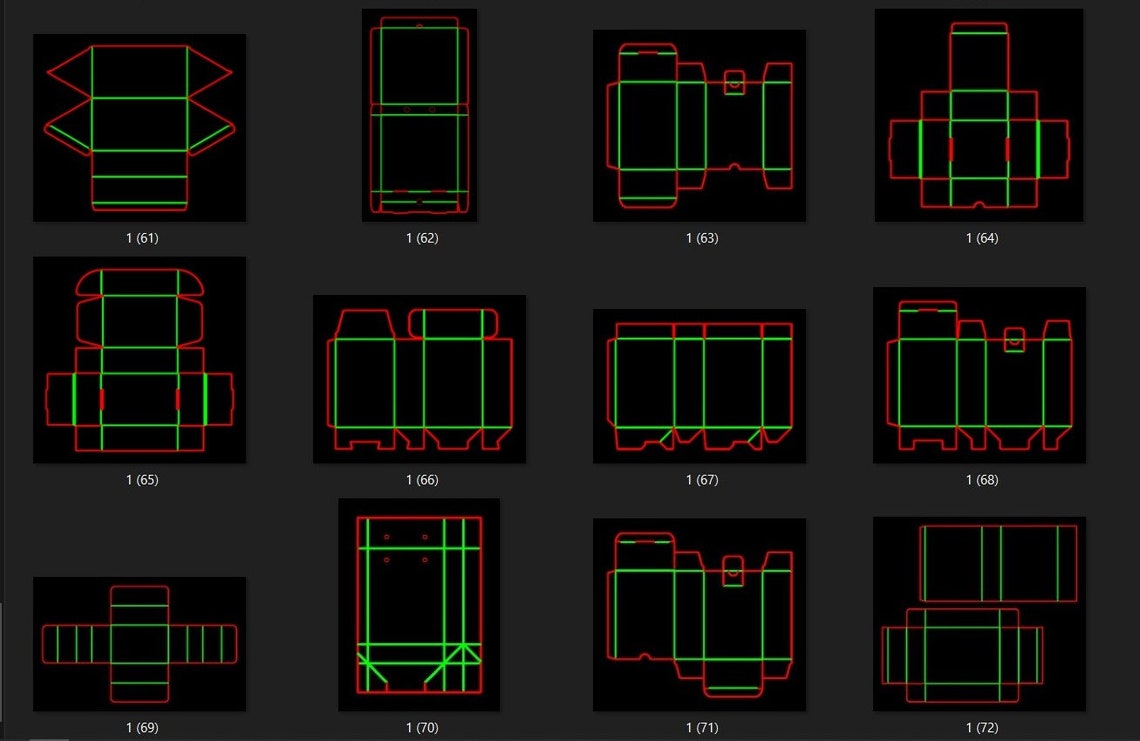 2 Custom Box Template SVG, Vector, Box Template, Personalized Template ...