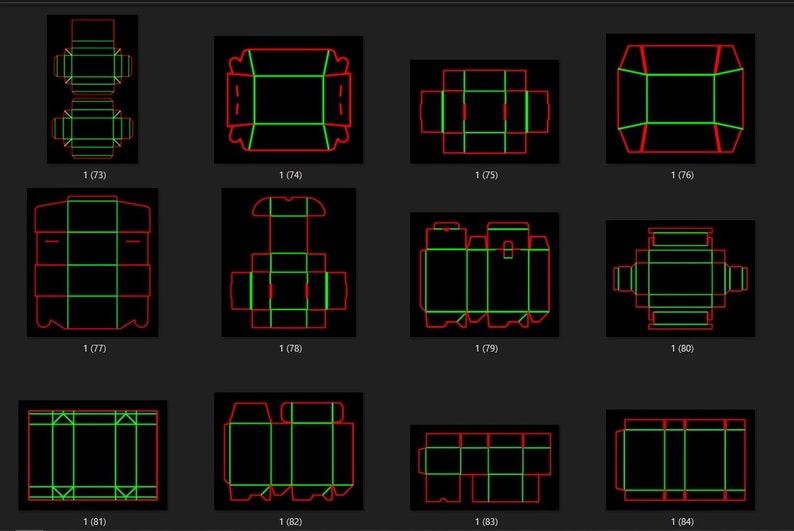 2 Custom Box Template SVG, Vector, Box Template, Personalized Template ...