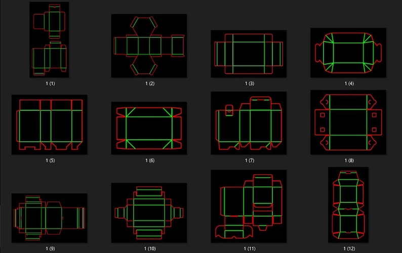 2 Custom Box Template SVG, Vector, Box Template, Personalized Template ...