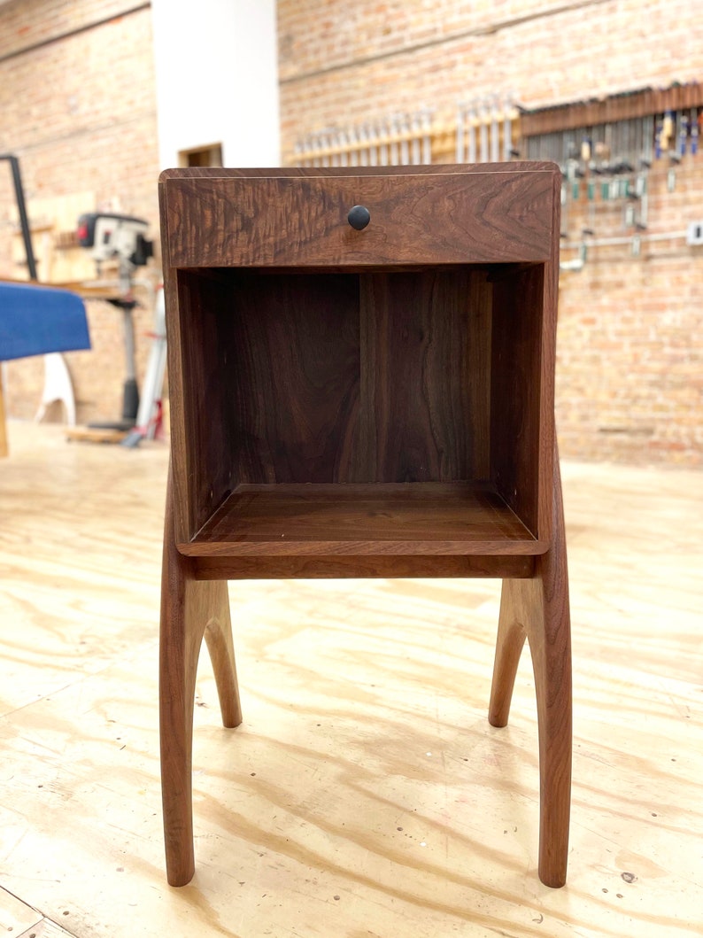 Modern Turntable Stand Record Cabinet Black Walnut Side - Etsy