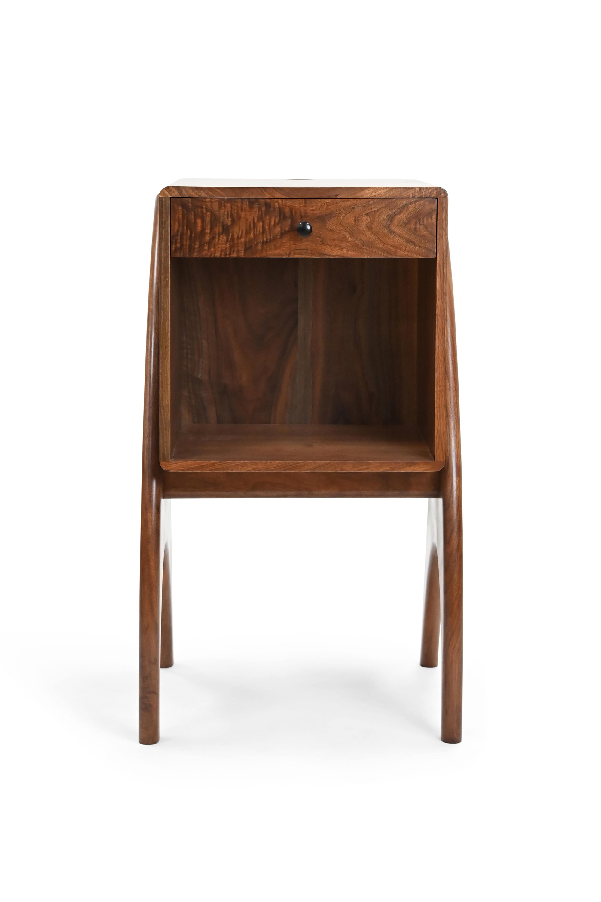 Modern Turntable Stand, Record Cabinet, Black Walnut, Side Table ...