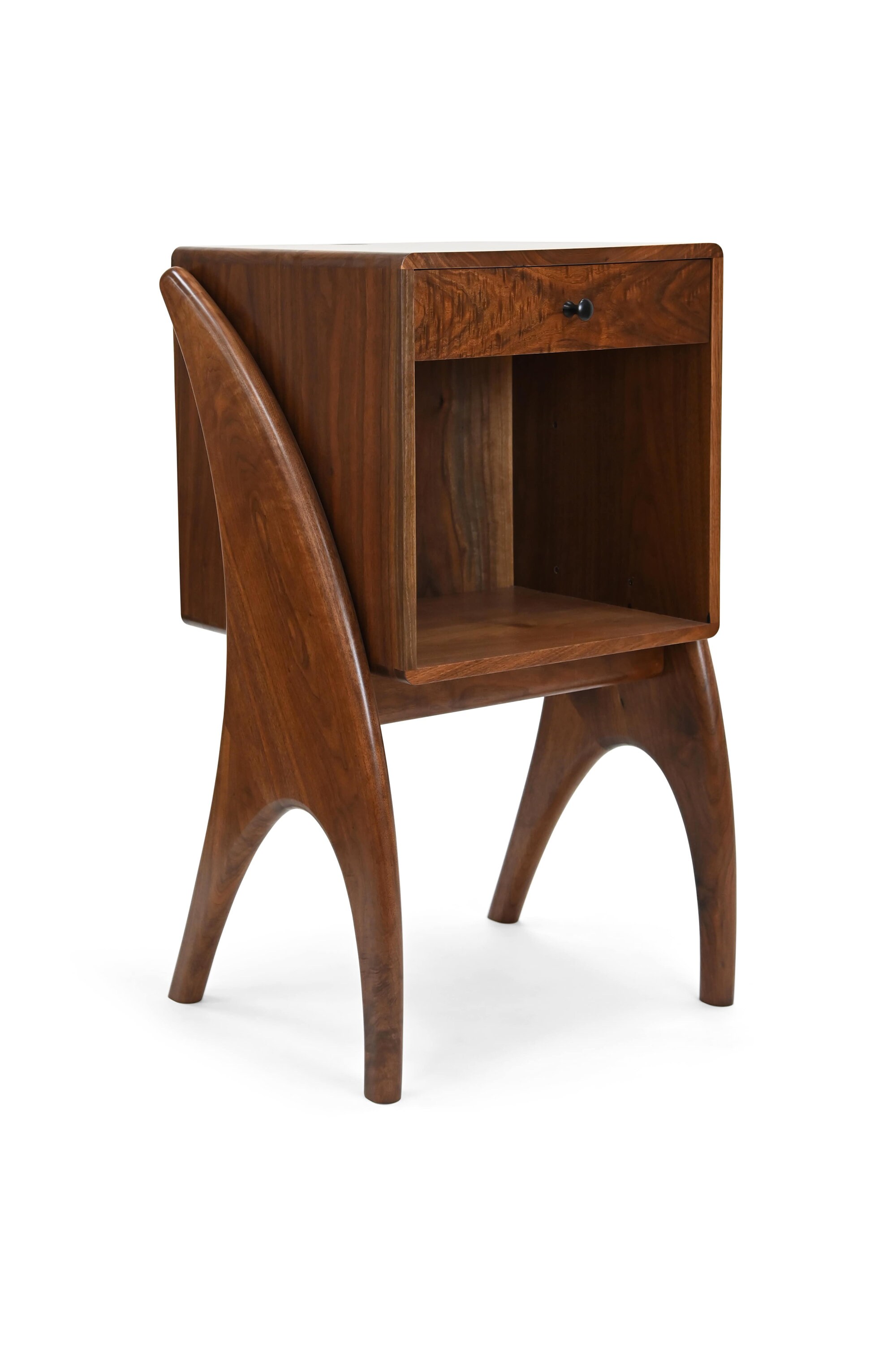 Modern Turntable Stand, Record Cabinet, Black Walnut, Side Table ...