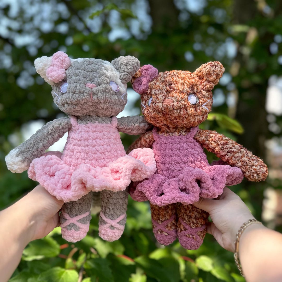 Crochet Maisie the Ballerina Kitty Plushies - Amigurumi • Crocheted ...