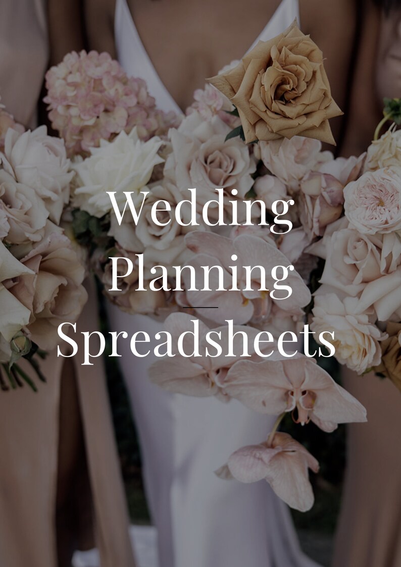 Wedding Planning Spreadsheets Templates - Etsy