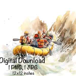 Rafting PNG, River Rafting Sublimation PNG, Digital Download Commercial ...