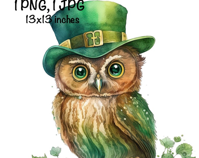 St Patrick Owls Clipart Set - SVG & 14 Pngs | Digital Download - Etsy ...