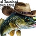 Funny Bass Fish PNG, Cowboy Fish Fishing PNG, Digital Download, Bass ...