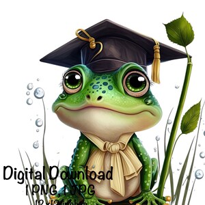 Cute Frog Graduation Clipart Woods Forest Animals Frog PNG - Etsy