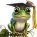 Cute Frog Graduation Clipart Woods Forest Animals Frog PNG Frog ...