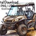 UTV Watercolor, Utv Utility Task Vehicle Boys Clipart Off-road Motor ...
