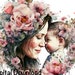 Mothers Day Mom and Baby Clipart Mother's Day Floral PNG Mama and Baby ...