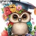 Graduation Owl Clipart Grad Student Owl PNG College Graduation ...