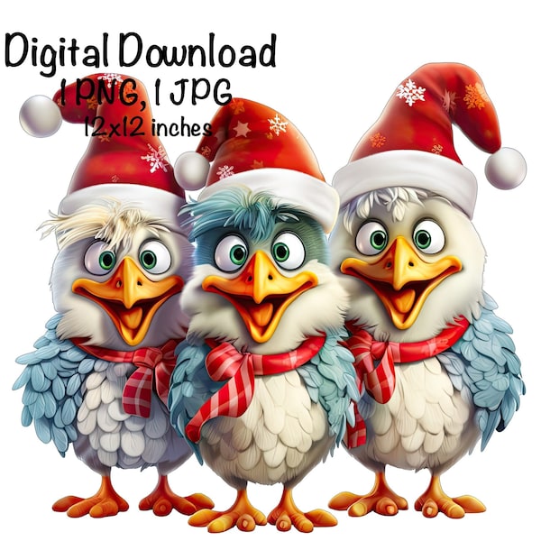 Crazy Chicken Clipart - Etsy