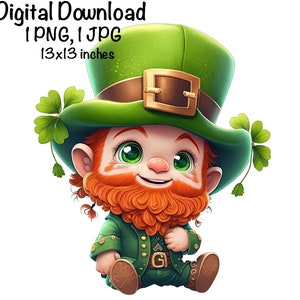 St. Patrick's Day Leprechaun Watercolor, Leprechaun Clipart PNG ...