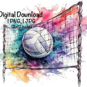 Volleyball PNG, Volleyball Sublimation PNG, Digital Download, Sports ...