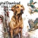 Duck Hunting Dog Watercolor Clipart British Red Labrador Cute Dog PNG ...