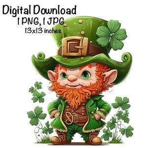 St. Patrick's Day Leprechaun Watercolor, Leprechaun Clipart PNG ...