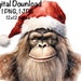 Santa Bigfoot PNG, Bigfoot Sublimation, Christmas Sublimation ...
