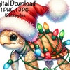 Merry Christmas Turtle PNG JPG. Christmas Tree Png, Watercolor Turtle ...