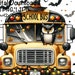 Halloween School Bus PNG Spooky School Bus Driver Vehicle Bus Clipart ...