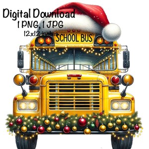 Merry Christmas School Bus PNG Xmas School Bus Driver Vehicle Bus ...