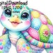 Easter Sea Turtle Sublimation PNG, Cute Sea Turtle Clipart, Ocean ...