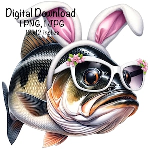 Funny Easter Bass Fish PNG, Saltwater Fish Clipart Bass Fish ...