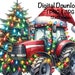 Merry Christmas Farm Tractor PNG Christmas Tree Tractor Farm Vehicle ...