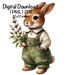 Spring Rabbit Sublimation PNG, Easter Rabbit & Willow Png, Farm Animals ...