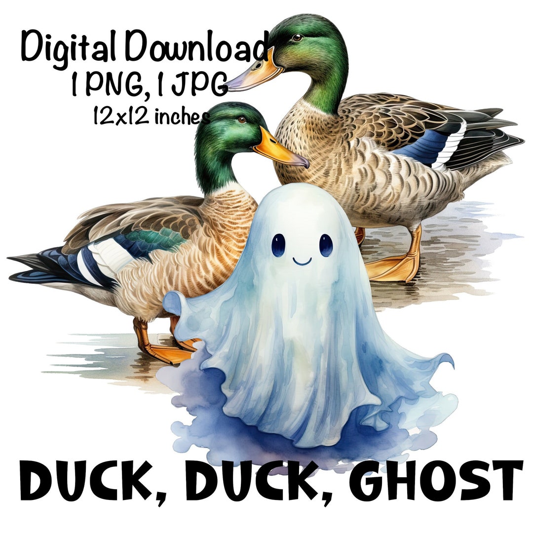 Duck Duck Ghost PNG, Halloween Ducks Sublimation, Halloween Duck ...