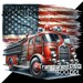 Fire Truck Flag PNG Patriotic USA Fireman Flag Clipart American First ...