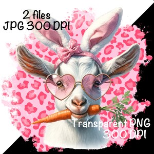 Easter Farm Goat Sublimation PNG, Highland Goat Easter Holiday PNG ...