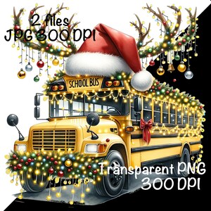 Merry Christmas School Bus PNG Xmas School Bus Driver Vehicle Bus ...