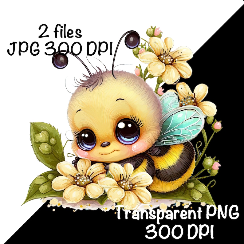 Honeybee Cute Bee Clipart Honey Bee Animals Bee PNG Bee - Etsy