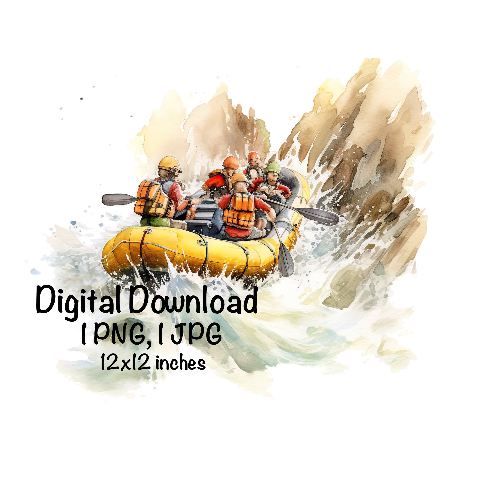 Water Rafting Clip Art