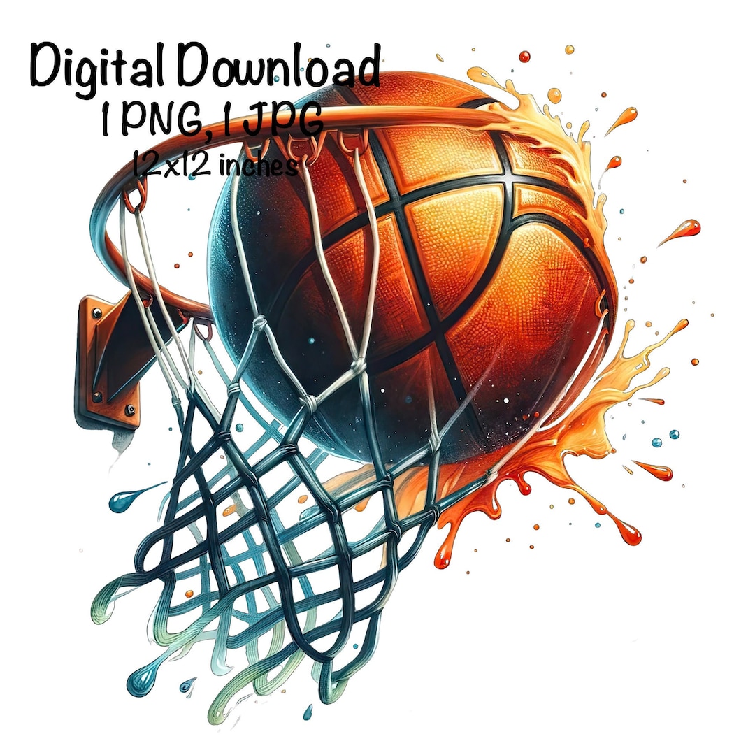 Basketball PNG, Basketball Sublimation PNG, Digital Download, Sports ...