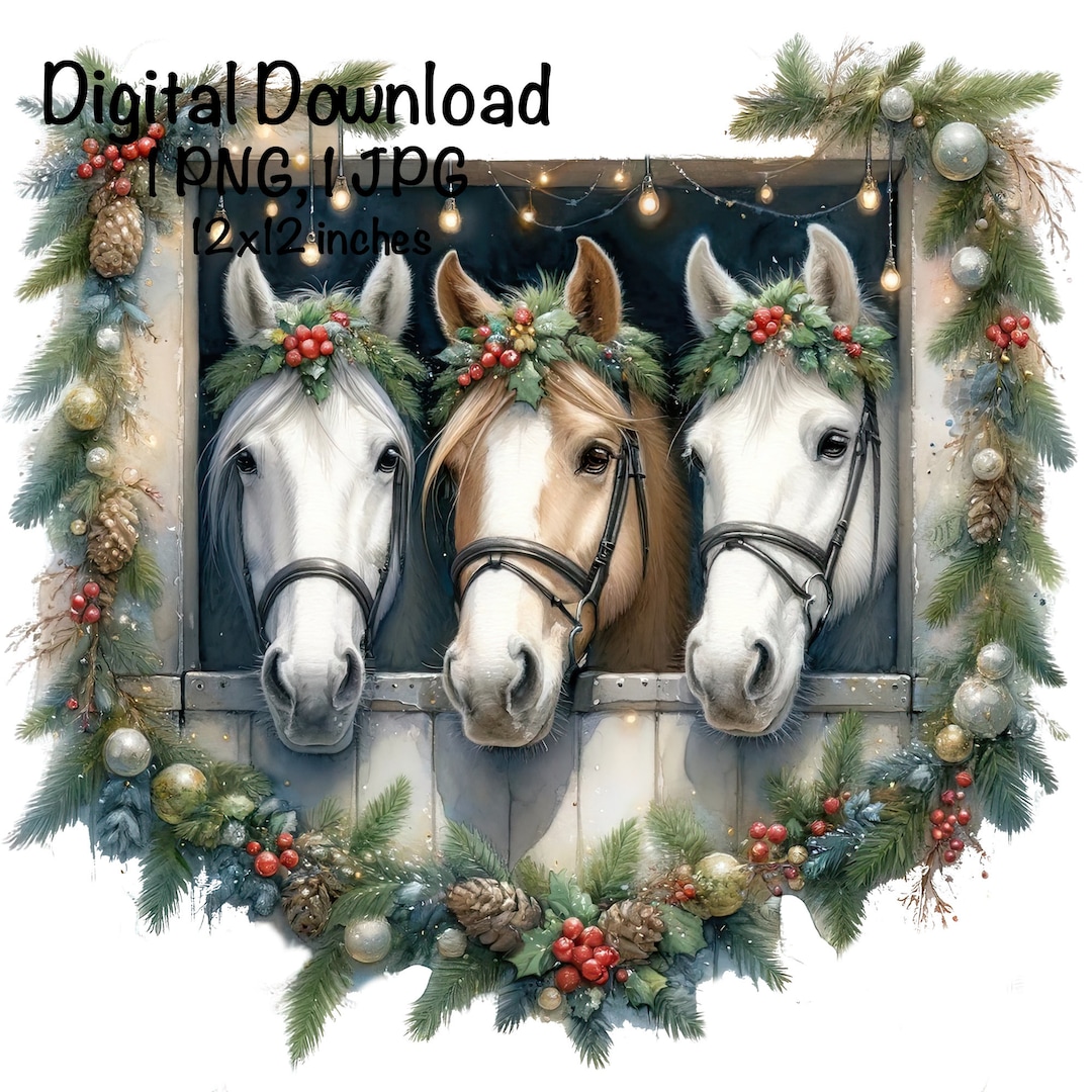 Christmas Horses PNG Horse Christmas Stall PNG Clipart Christmas Horse ...